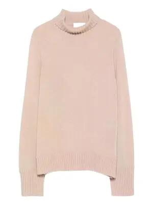 ALLUDE Turtleneck Cashmere Sweater - Neutrals
