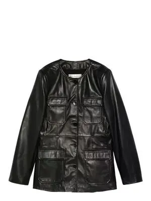 NOUR HAMMOUR Leather Jacket