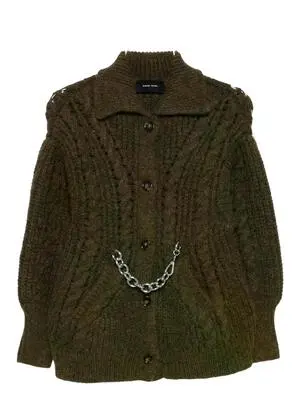 Simone Rocha Chain-detail Cardigan - Green