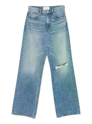 SLVRLAKE Distressed Wide-leg Jeans - Blue