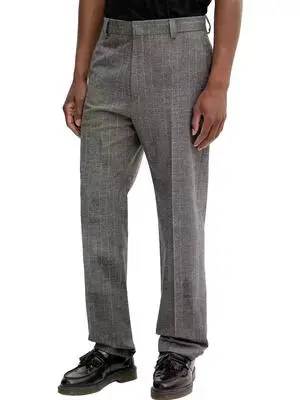 Hugo Checked Suit Trousers - Grey