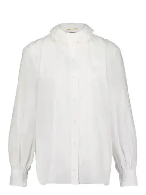 SAINT LAURENT Lace-Collar Shirt