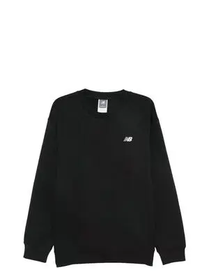 NEW BALANCE Crew-neck Sweatshirt With Embroidered Logo - Black