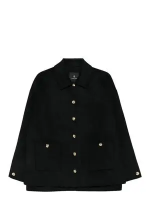 ANINE BING Button-fastening Patch-pocket Jacket - Black