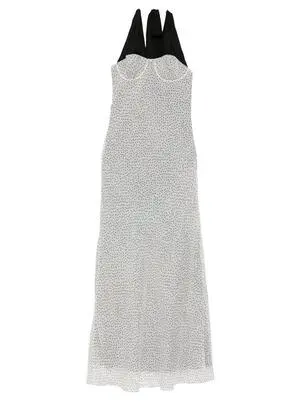 Sir The Label Lisander Polka-dot Halterneck Dress - White