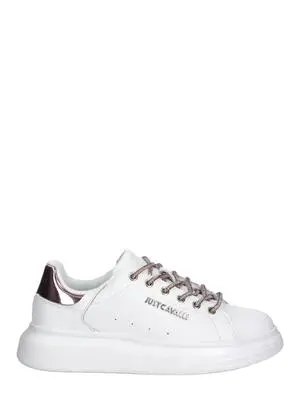 Just Cavalli Rhinestone-embellished Sneakers - White