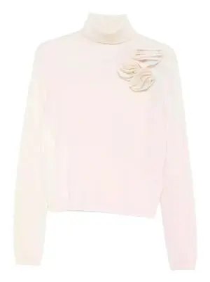 ALLUDE Embellished Turtleneck Sweater