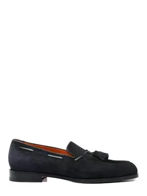 Santoni Tassel-detail Suede Loafers - Blue