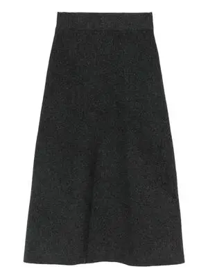 AGNONA Knitted A-Line Midi Skirt