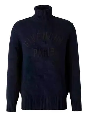 Givenchy Logo Turtleneck Sweater - Blue