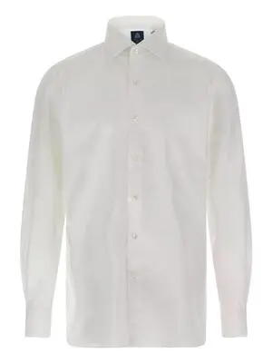 FINAMORE 1925 Cuffed-sleeves Buttoned Shirt - White