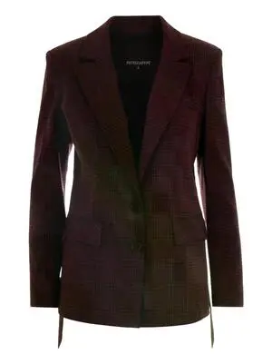 Patrizia Pepe Checked-pattern Blazer - Red