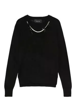 Simone Rocha Pearl-embellished Sweater - Black