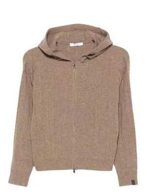 Max Mara Hooded Zip-up Cardigan - Brown