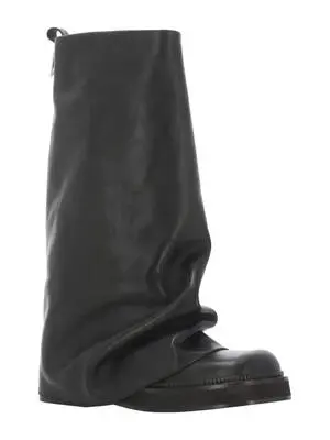 Attico Leather Knee-high Boots - Black