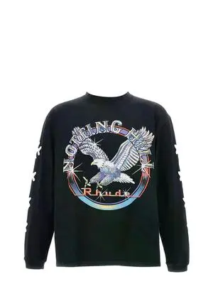 Rhude Eagle-print Ribbed Sweatshirt - Black