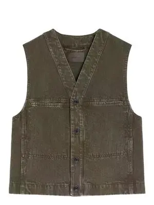 LEMAIRE Button-up Gilet - Green