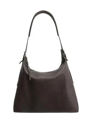 LEMAIRE Belted Hobo Leather Shoulder Bag - Brown