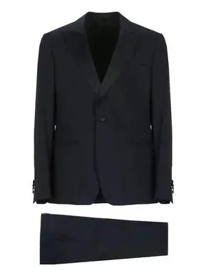 LARDINI Peak-lapel Single-breasted Suit - Blue