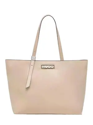 Hugo Belt-buckle Logo Tote Bag - Neutrals