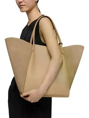 TOUS Tulip Suede-leather Tote Bag - Neutrals