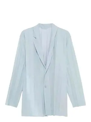 Issey Miyake Pleated Blazer - Blue