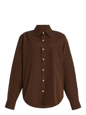 Comme Si La Classica Cotton-poplin Shirt - Brown