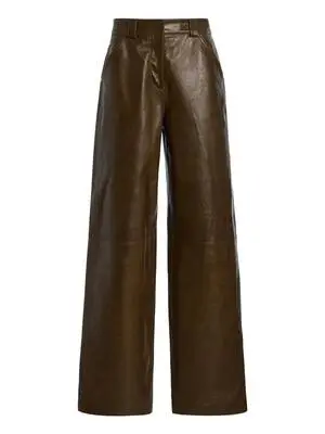 CULT GAIA Dalton Leather Wide Leg Pants