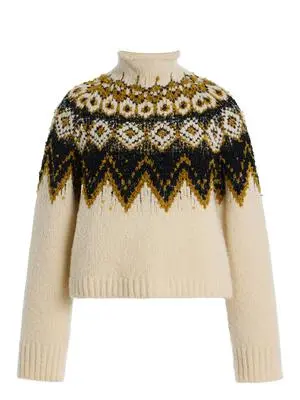 PROENZA SCHOULER WHITE LABEL Fair Isle Linen-Blend Sweater