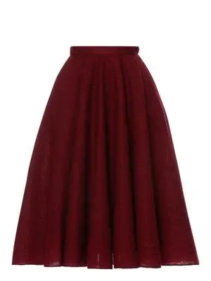 Lena Hoschek Catherine Pleated Wool Skirt - Red