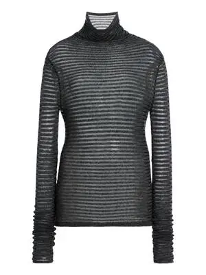 PROENZA SCHOULER WHITE LABEL Striped Knit Turtleneck Sweater