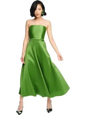 Sachin & Babi Darian Strapless Tea-Length Dress Green Garnet