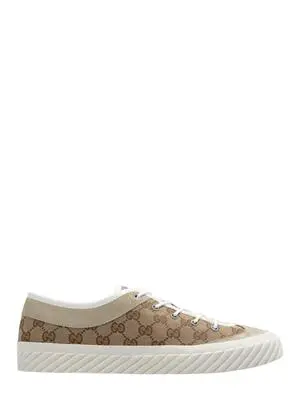 Gucci Gg Tortuga Low-top Sneakers - Beige/ebony