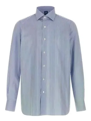 FINAMORE 1925 Striped Button-cuffed Shirt - Blue