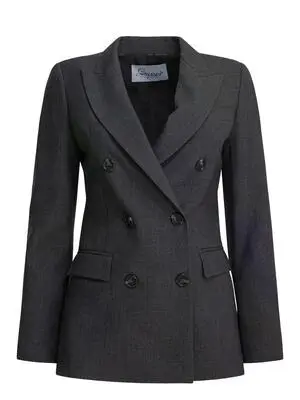 SEMPER Double-breasted Blazer With Pockets - Grey