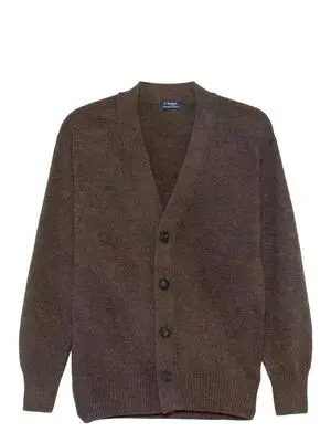 BARBA NAPOLI V-neck Cardigan - Brown
