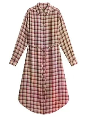 Woolrich Checked Flannel Shirt Dress - Brown