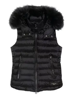 TATRAS Fur-trimmed Hooded Gilet - Black