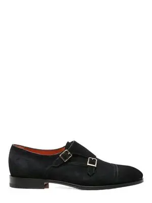 Santoni Double-buckle Monk Shoes - Blue