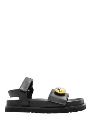 Loewe Pebble Leather Sandals - Black