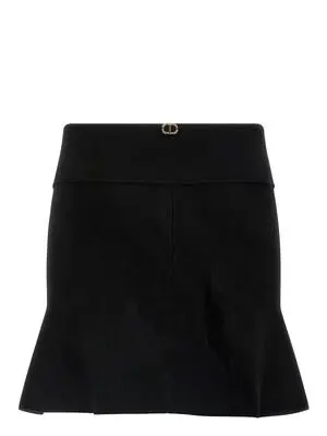 TWINSET Flared Skirt With Folded-Top