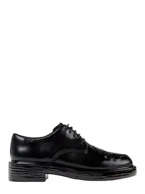 Camper Twins Leather Lace-up Shoes - Black