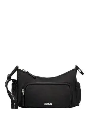 Hugo Embossed-logo Shoulder Bag - Black