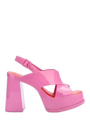 Melissa Dance Crossover-strap Block-heel Sandals - Pink
