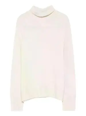 ALLUDE Turtleneck Cashmere Sweater - Neutrals