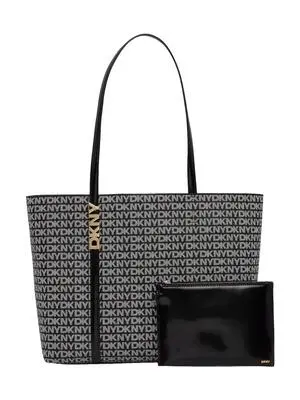 Dkny Logo-plaque Tote - Black