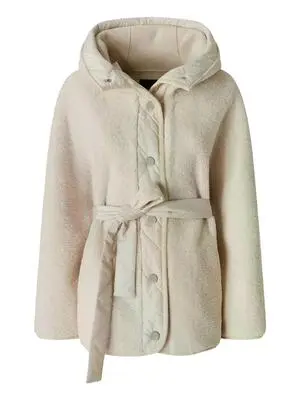 Pinko Hooded Belted Jacket - Neutrals