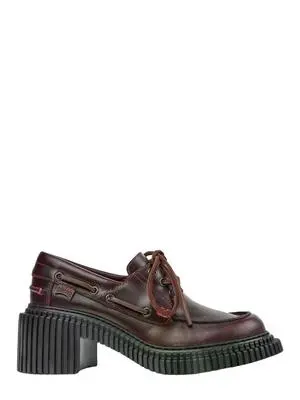 Camper Pix London Lace-up Platform Loafers - Red