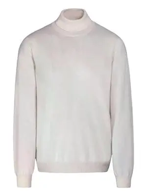 MOORER Cashmere-silk Blend Roll-neck Sweater - Neutrals