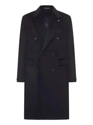 Tagliatore Peak-lapel Double-breasted Coat - Blue